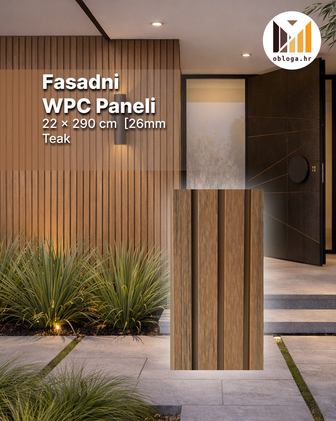 Fasadni WPC Paneli - Teak | obloga.hr